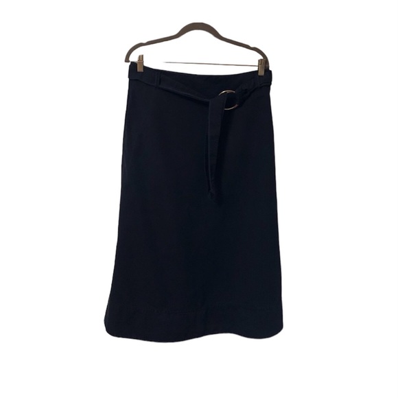 Club Monaco | Skirts | 24 Club Monaco Navy Blue Belted Midi Aline Skirt ...